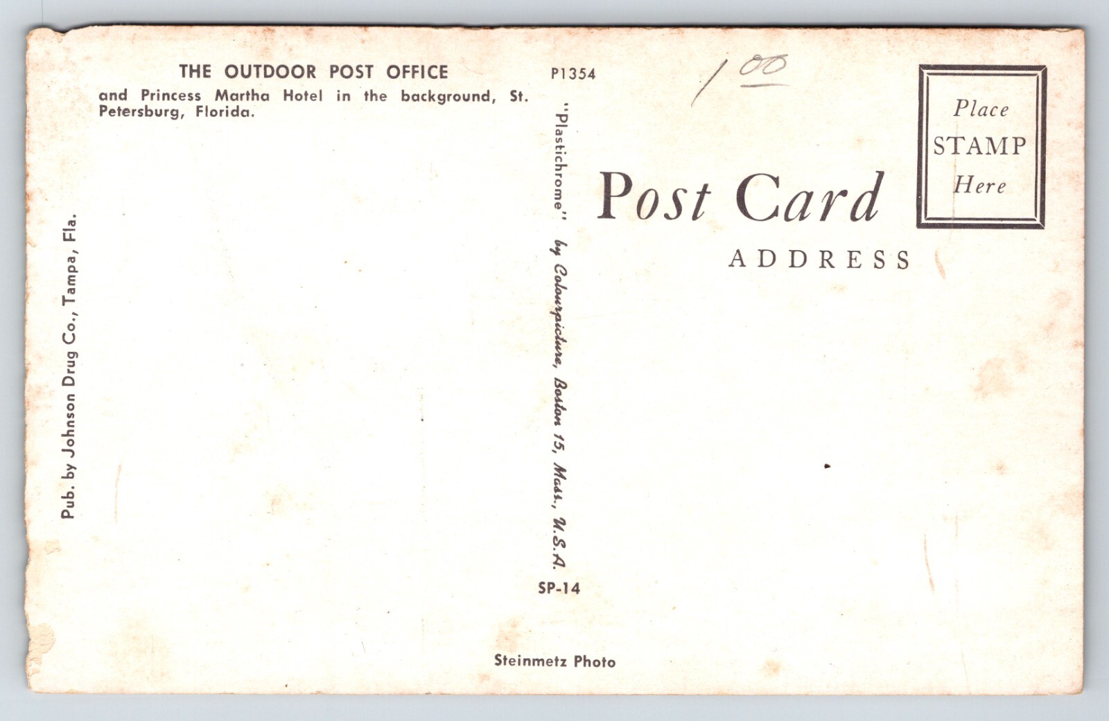 Florida FL St Petersburg Williams Park Open Air Post Office Postcard ...
