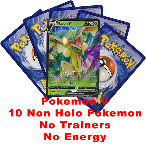 Pokemon TCG Ultra Rare Flapple V - 018/163 & 10 Bonus Cards | eBay