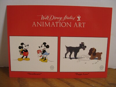 Walt Disney Studios Animation Art Postcard - Mickey & Minnie, Lady ...