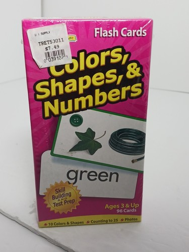 Colors Shapes Numbers Flash Cards Homeschool Kindergarten | eBay
