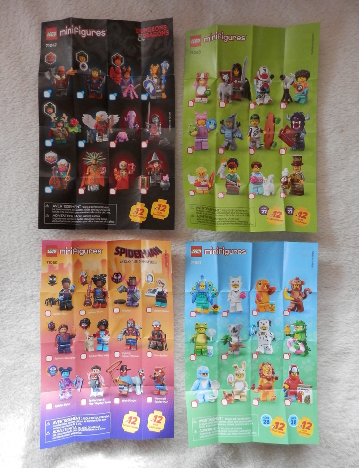 Lot of 19 Lego Collectible Minifigures Series Checklist Posters - CMF ...