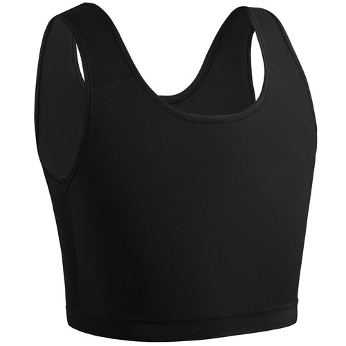 Chest Binder Trans FTM Women Compression Bra Tank Top (B, XL) Black | eBay