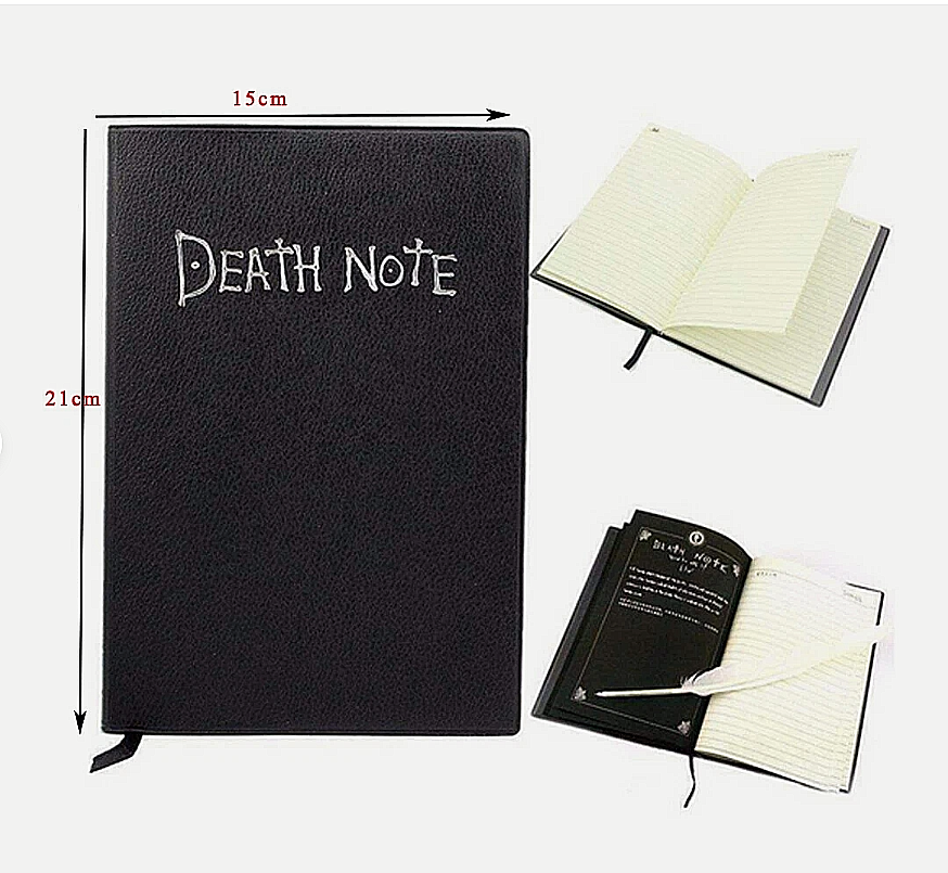 Death Note Notebook with Feather Pen | Japan Anime Writing Book Cosplay ...