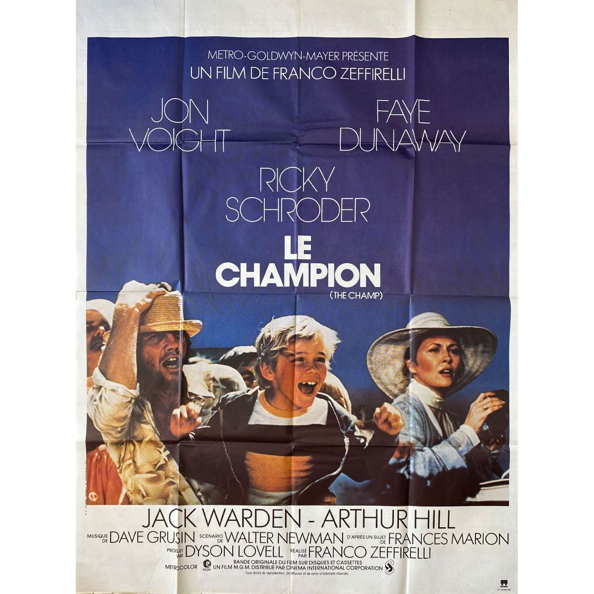 THE CHAMP Movie Poster - 47x63 in. - 1979 - Franco Zeffirelli, Jon ...