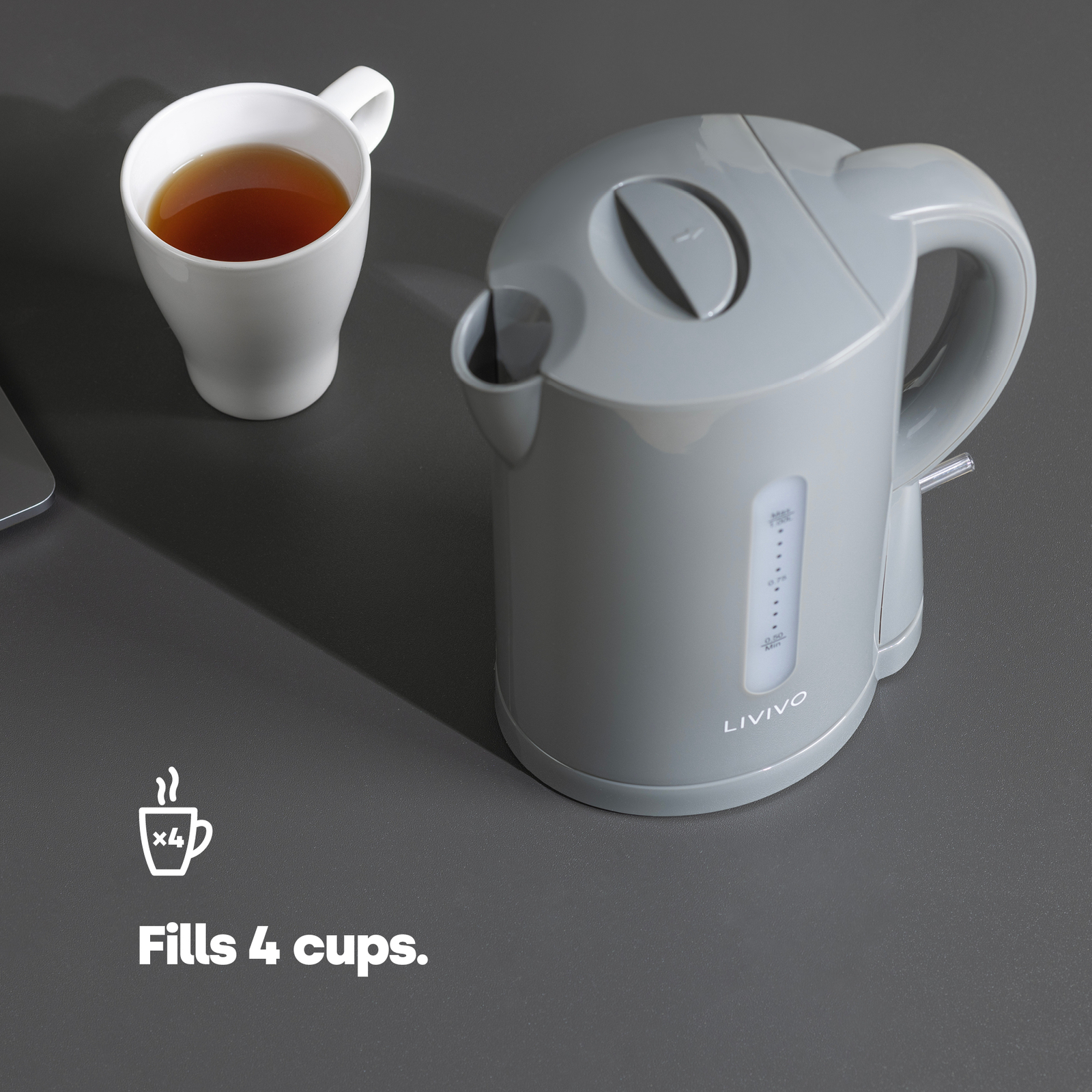 LIVIVO Travel Cordless Electric Kettle Fast Boil Jug 1000W 1L BPA Free ...