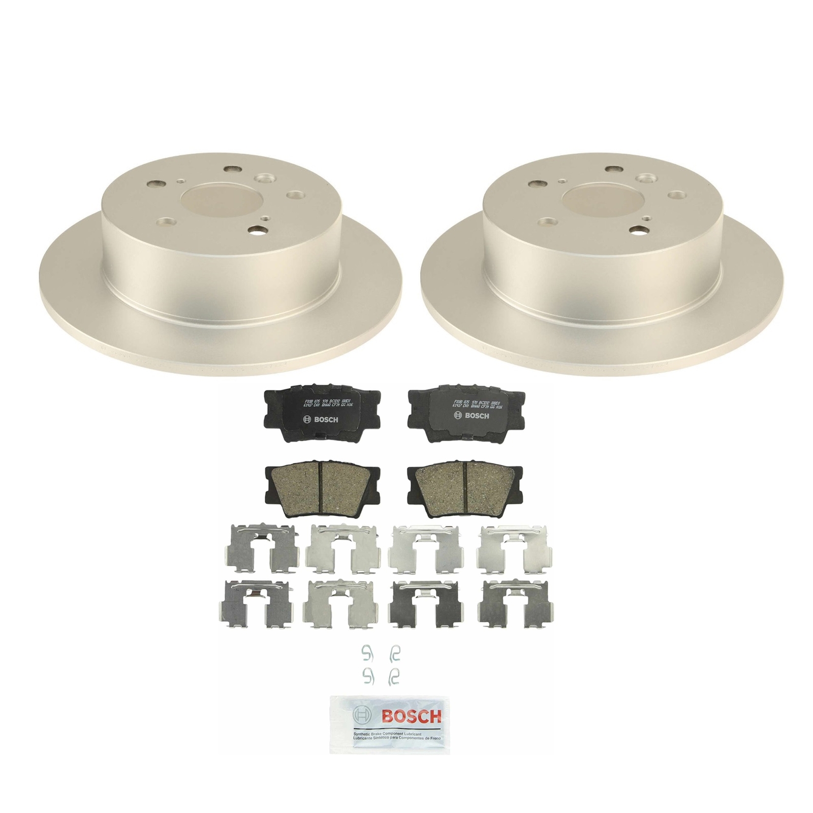 Bosch Rear Solid 281mm Rotors & Ceramic Disc Brake Pads Kit For ES350 ...