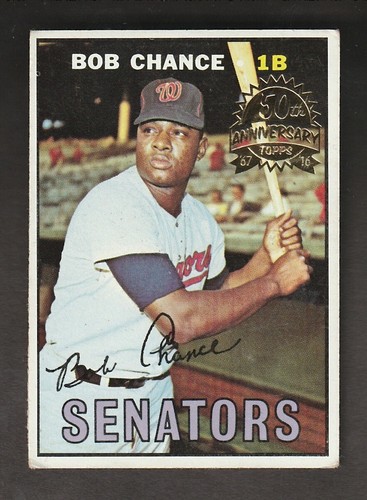 2016 Topps Heritage 1967 Original Buyback #349 Bob Chance Washington ...
