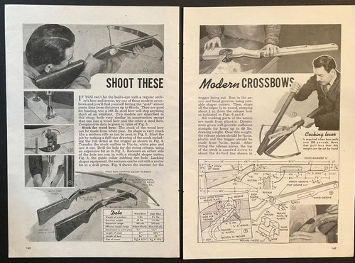 Build a Crossbow Powerful 1944 HowTo PLANS Wood or Metal Bow | eBay