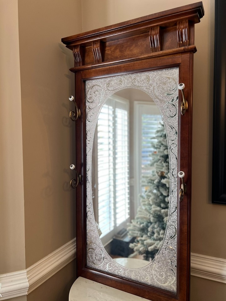 Vintage Pulaski Hall Tree with Mirror and Marble Top | eBay