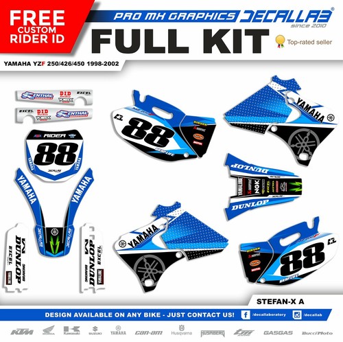 YAMAHA YZF 250 450 426 1998-2002 Durable Graphics Decals Stickers Kit ...
