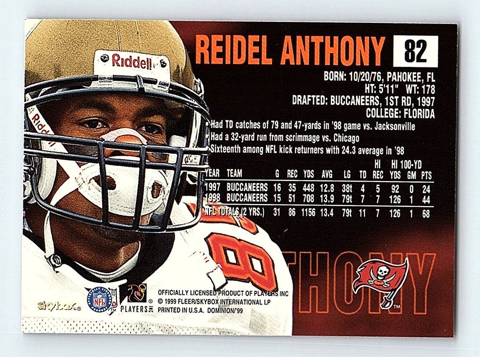 1999 Skybox Dominion Reidel Anthony Tampa Bay Buccaneers #82 | eBay