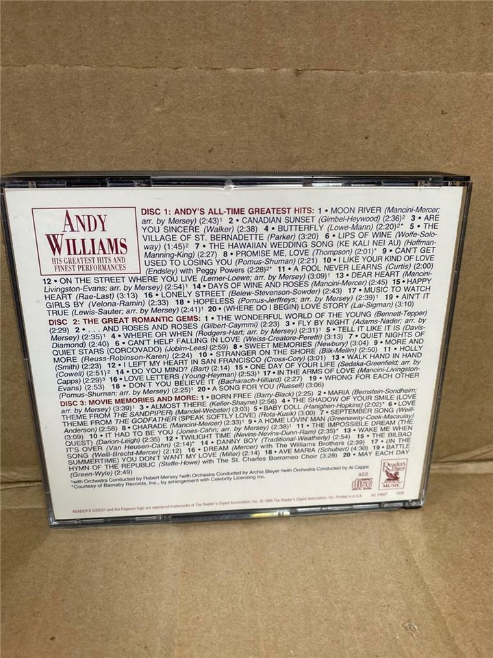 Andy Williams: His Greatest Hits and Finest Performances (Reader's ...