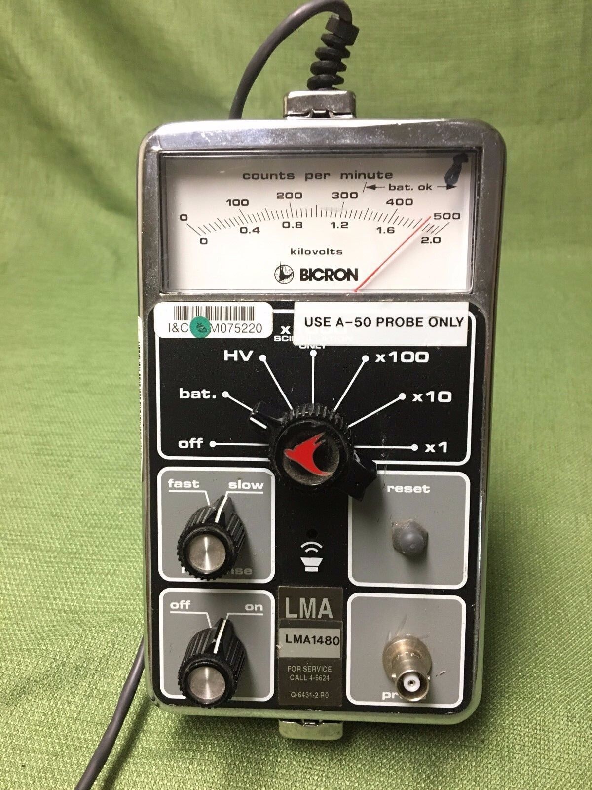 Bicron Surveyor M Radiation Survey Meter Great for bench top w/ AC ...