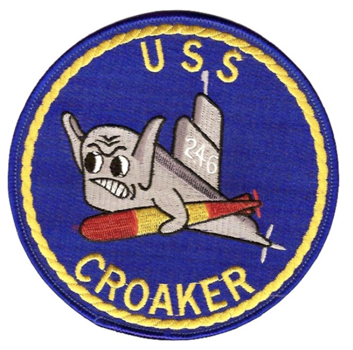 5" NAVY USS CROAKER SS-246 DIESEL ELECTRIC SUBMARINE EMBROIDERED PATCH ...