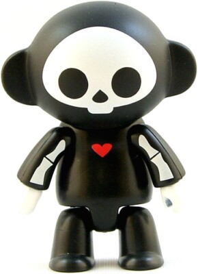 ORIGINAL MONKEY SKELANIMALS ARTIST SERIES 1 2.5" FIGURE BLACK MARCY QEE ...
