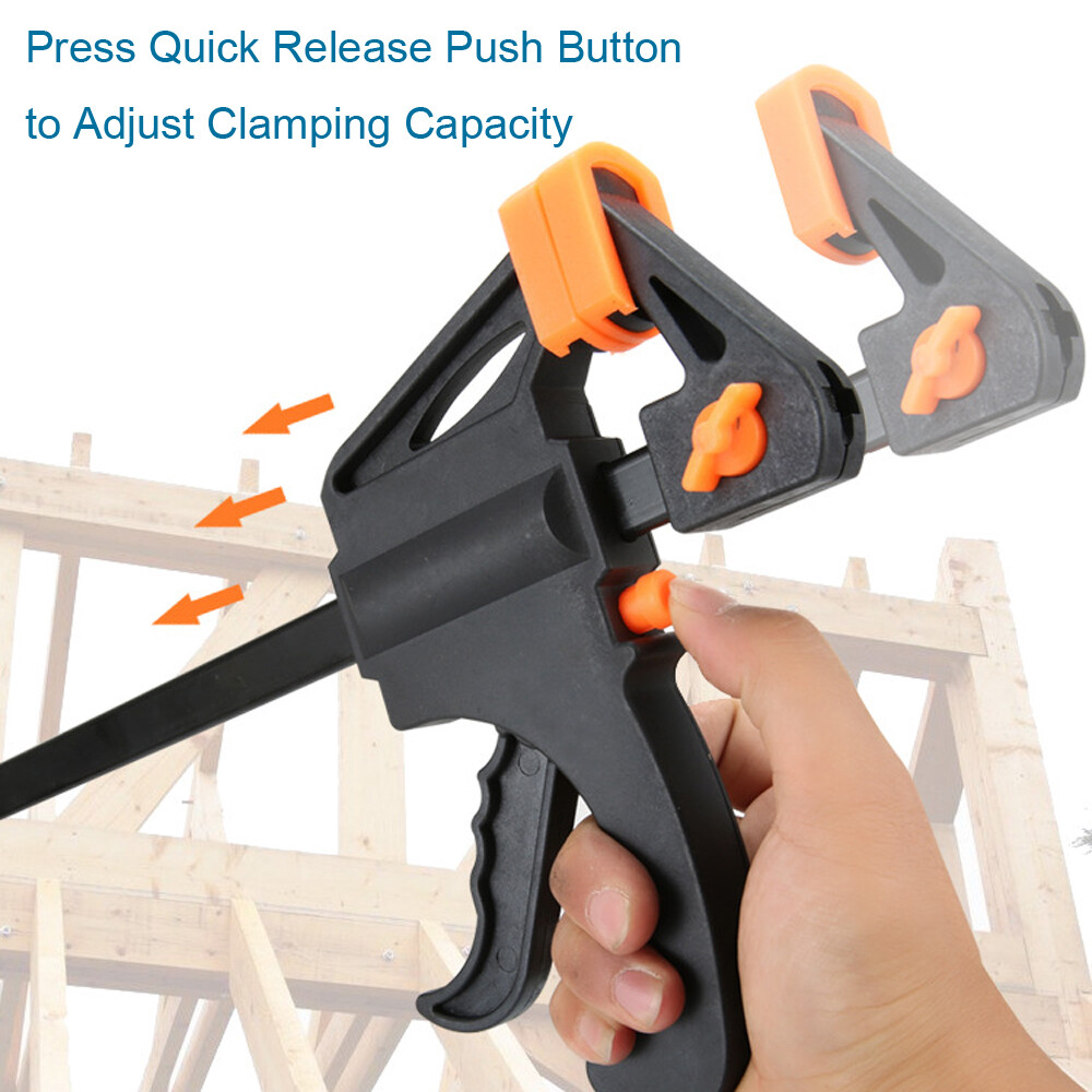 2PCS 8'' BAR F CLAMPS CLIP GRIP QUICK RATCHET RELEASE WOODWORKING DIY ...