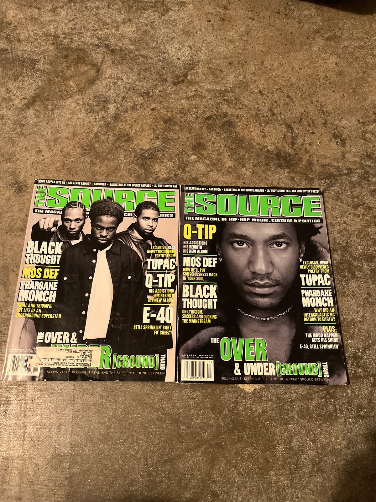 2 the source magazine November 1999 #122 Black Thought Mos Def Tupac ...