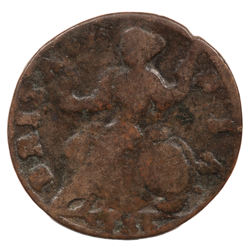 1734 EVASION NON REGAL CONTEMPORARY FORGERY GEORGE II HALFPENNY COIN ...
