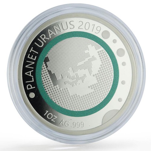 Togo 1000 francs Uranus Solar System Planets Space proof silver coin ...