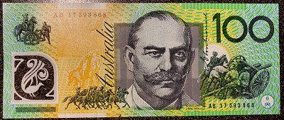 ⚡️SPECIAL ‘A’ SERIES RARE PREFIX AB AUSTRALIA $100 DOLLAR NOTE Collect💵 ...