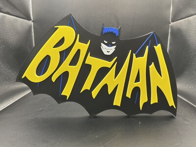 Batman 1966 Logo Sign Display | 3D Wall Desk Shelf Art | eBay