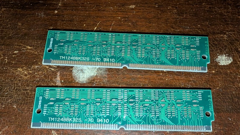 Vintage 8MB Kit (2x 4MB) TI FPM 72-Pin SIMM RAM | eBay