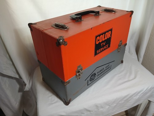 Vintage General Electric Color TV Service Caddy W/ Over 150 Tubes ...