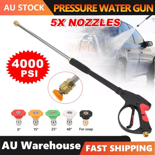 4000PSI 5 Nozzles High Pressure Washer Spray Gun Extension Wand Lance ...