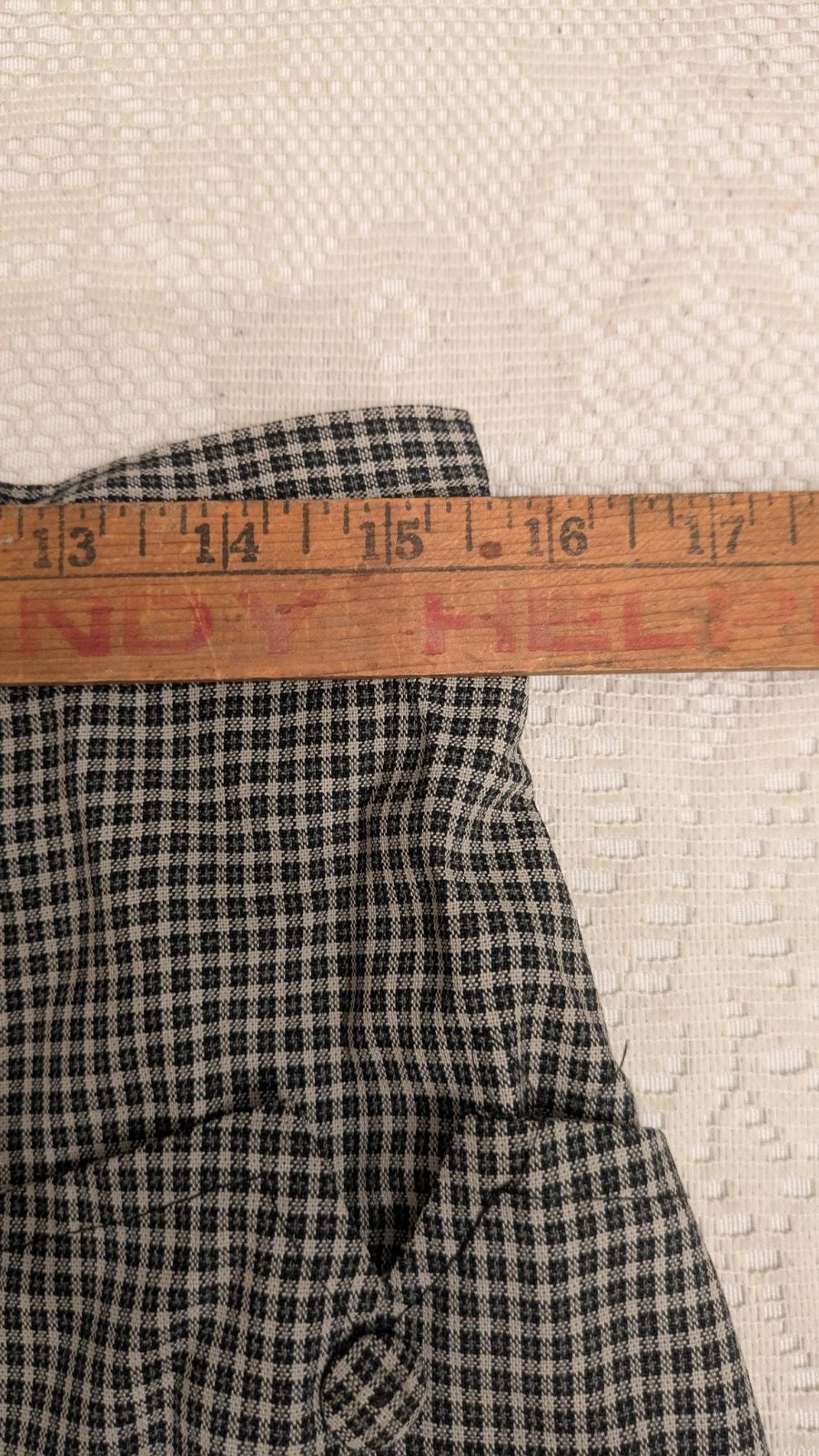 Vintage Plaid Black and White Pencil Skirt Size M/L - Gem