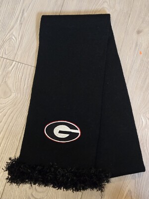 Georgia Bulldogs UGA Winter Scarf 72" Black Neck Warmer | eBay