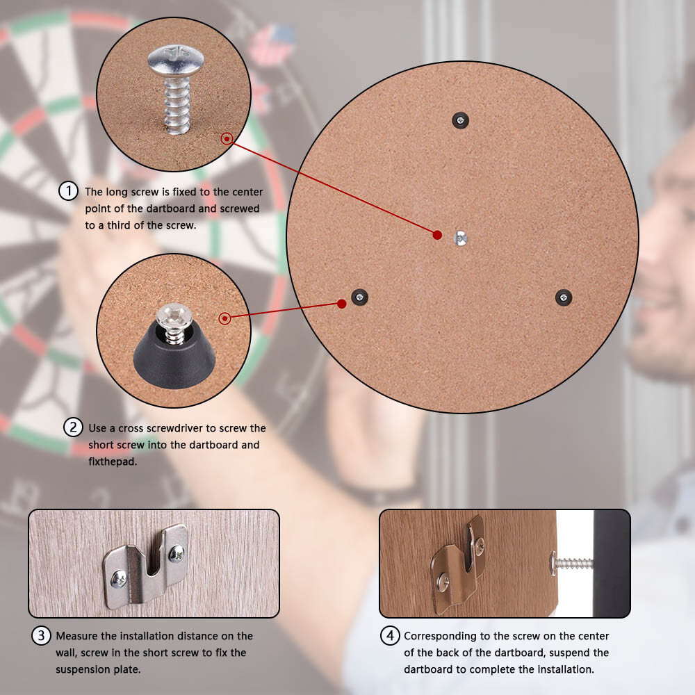 1Pack Dartboard Bracket Screws & Stabilisers Wall Hanging Dart Board ...