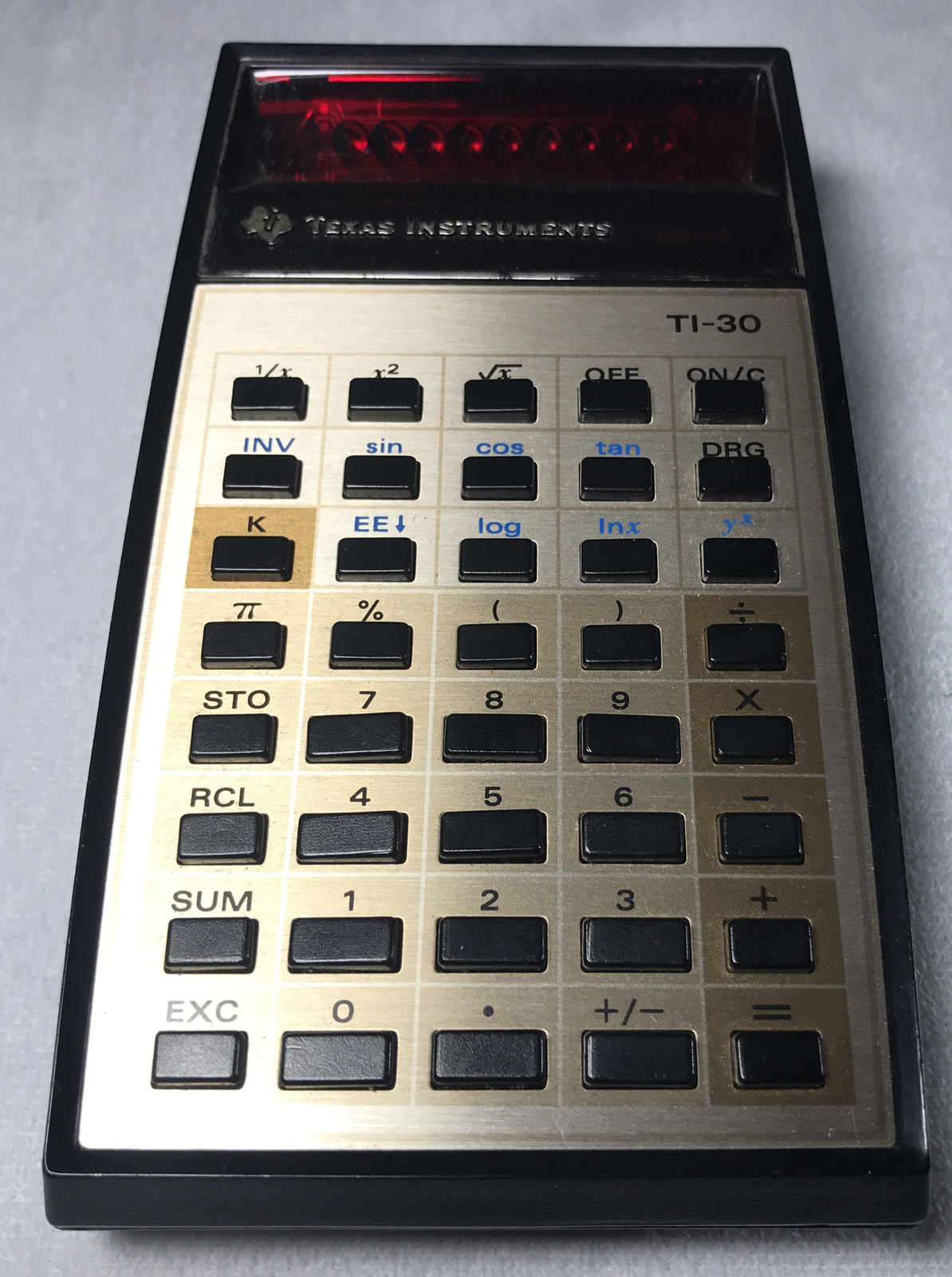 Vintage Texas Instruments TI-30 Calculator Tested And Works Red LED ...