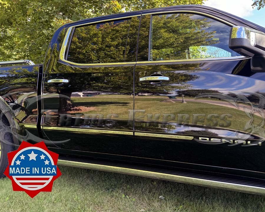 Stainless Body Side Molding for 2019-2025 Sierra 1500 Denali Crew Cab 1 ...