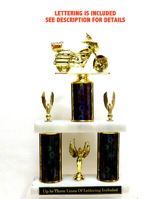 MOTORCYCLE TROPHY TOURING MOTORCYCLE 8 COLORS 2 POST | eBay
