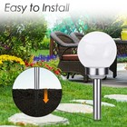 Solar Outdoor Garden Stake Light Dusk to Dawn Globe Light Patio Pathway ...