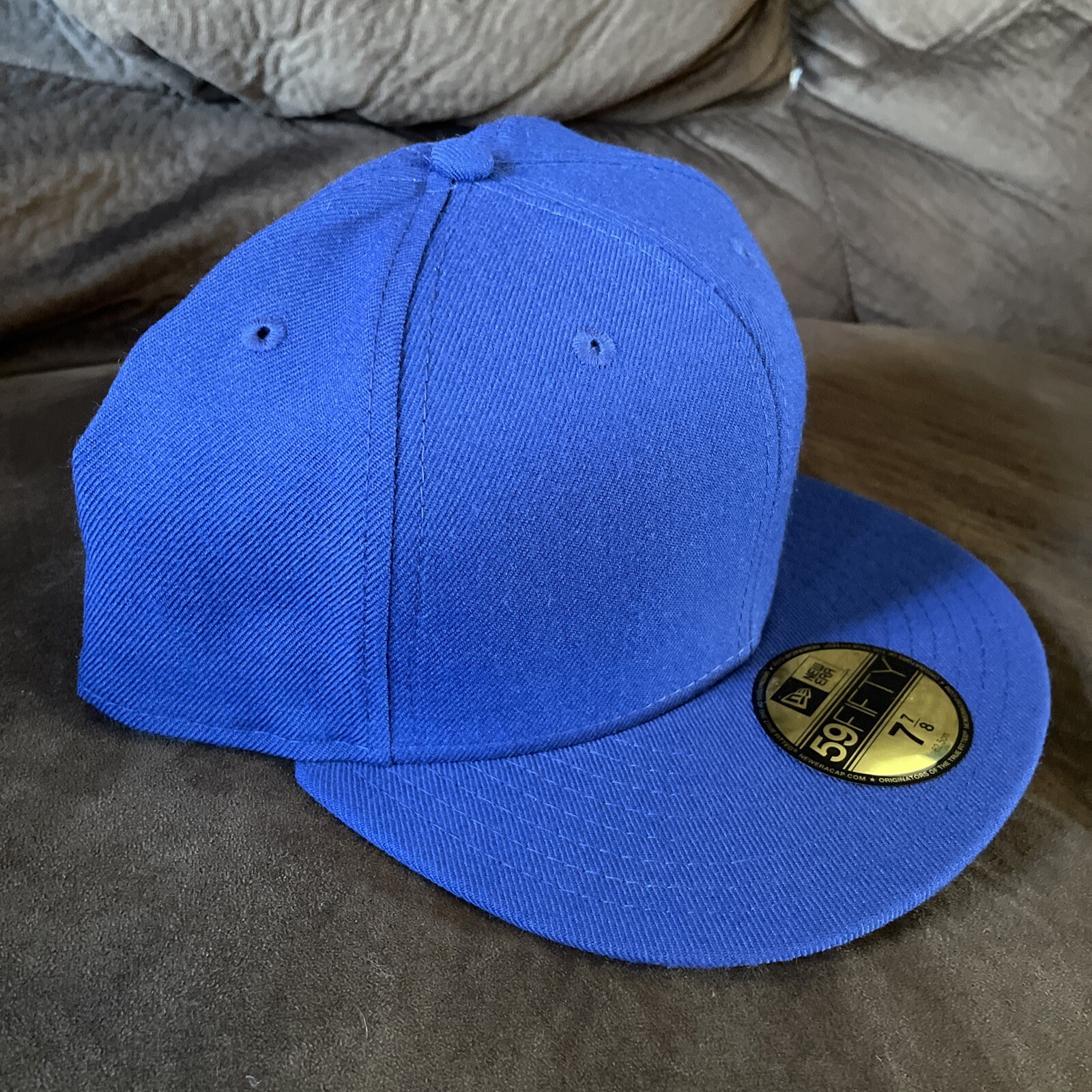 NEW Blank Royal Blue New Era Fitted Hat Cap 59Fifty Size 7 7/8 | eBay