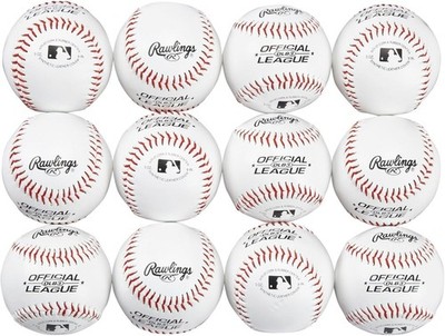 Official League Lightweight Synthetic Leather Baseballs for Youth - 12 ...