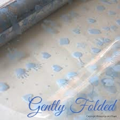 BLUE Baby Boy Cellophane gift wrap baby shower hamper bag nappy cake ...