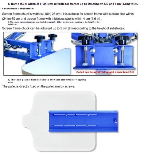 Four-color one station desktop single rotary screen printing machine ...