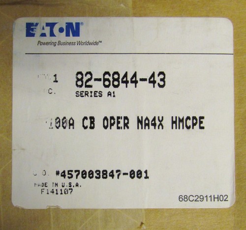 EATON CUTLER HAMMER 82 6844 43 HMCPE NEMA 4X Breaker Oper Mechanism ...