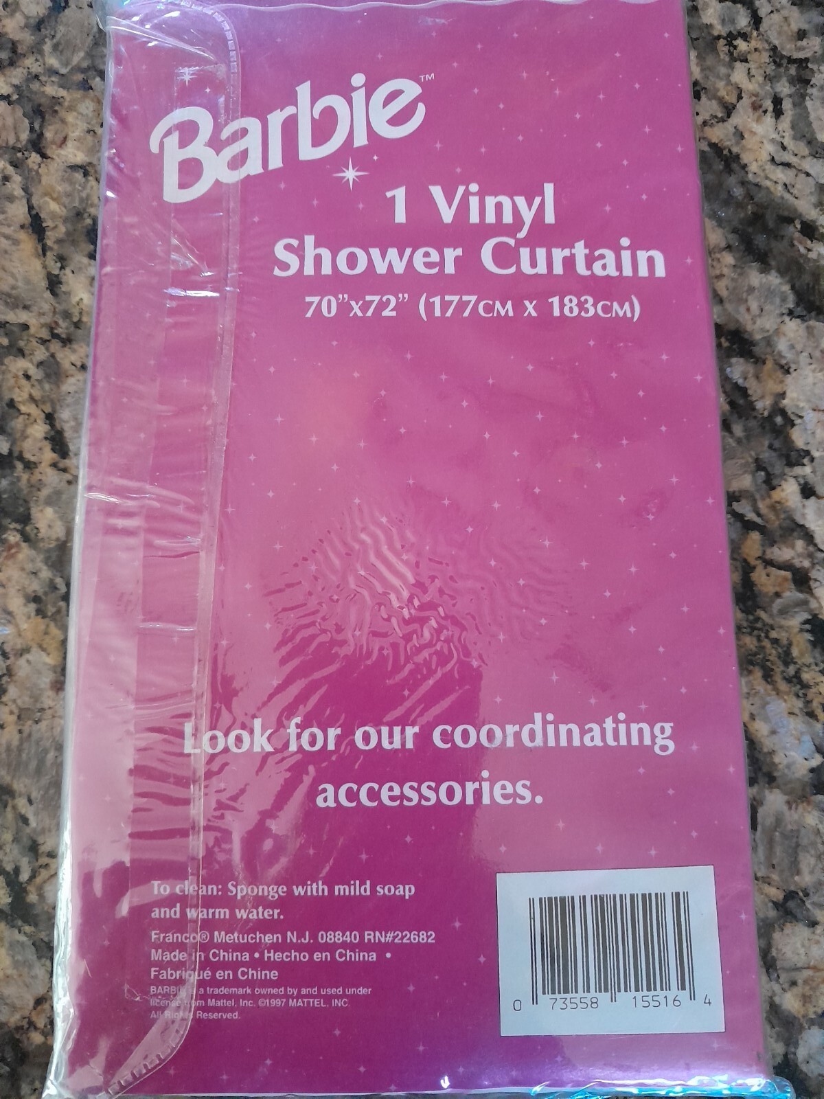 Barbie Shower Curtain 70x 72 Pink White Vinyl New Vintage Princess | eBay