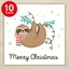 Cute Sloth Christmas Cards & Packs Merry Sloth Three Toed Sloth Xmas ...