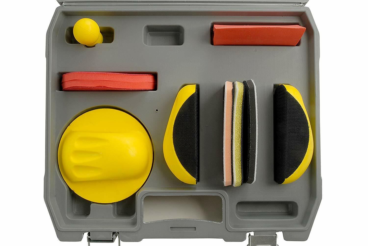 7 Piece Car Body Repair Prep Hook Loop Hand Sanding Block Kit Fast ...