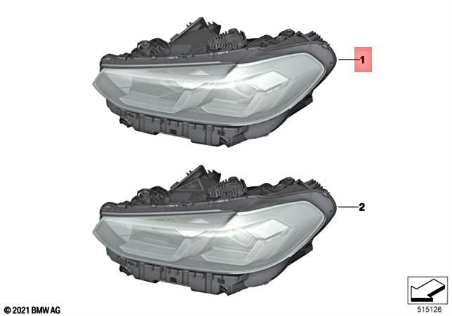 Genuine BMW X3 G08 iX3 M Sport X3 25iX HEADLIGHT LED AHL LEFT ...