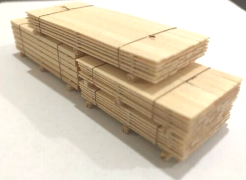 HO Scale Loads - 11483 - 4 Stacks of assorted Timber Beams and Planks ...