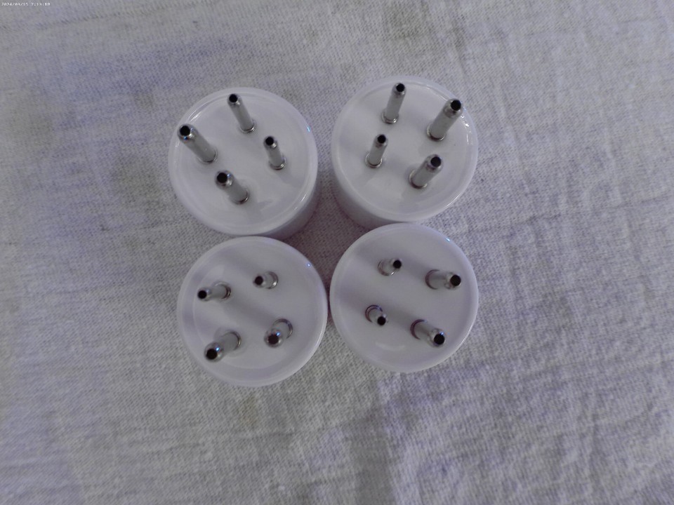 White Porcelain 4-Pin Tube Bases | eBay
