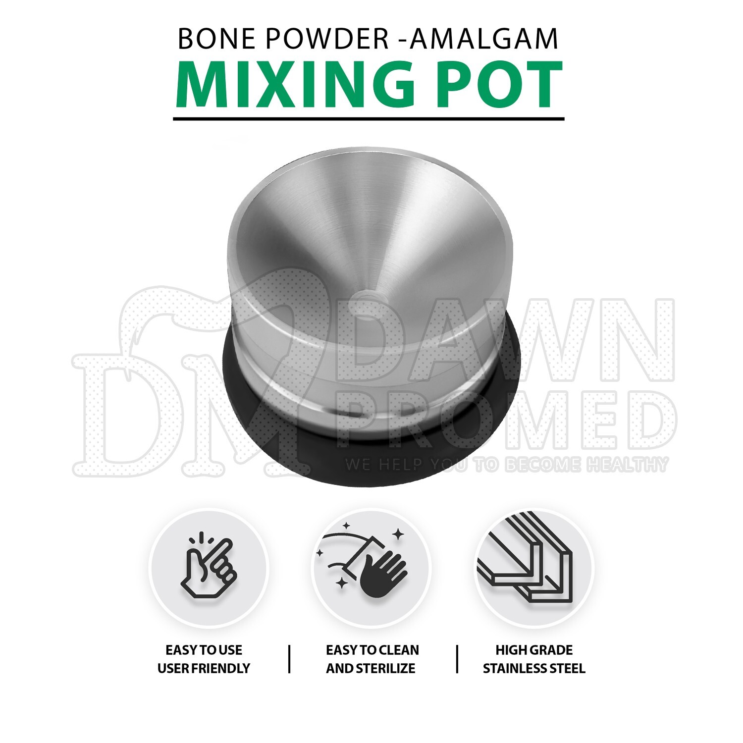 Dental Implant Bone Mixing Amalgam Well Pot Non-Slip Base Dentist ...