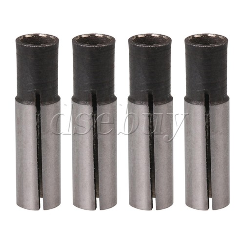 4x Collet Adapter CNC Routers 1/4" to 1/8" Tungsten Steel Engraving Bit ...