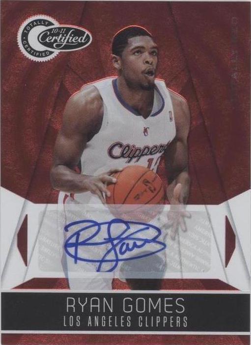 2010-11 Totally Certified - Ryan Gomes #32 Totally Red Signatures /99 ...