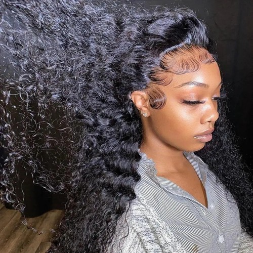 Deep Wave Hd Lace Frontal Wigs Water Wave Curly Human Hair Wig for ...